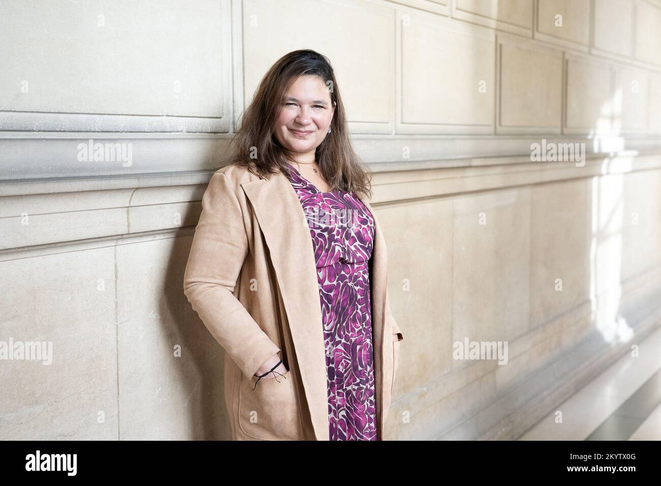 Lawyer Alienor Kamara Cavarroc poses at the courthouse, on November 28 ...