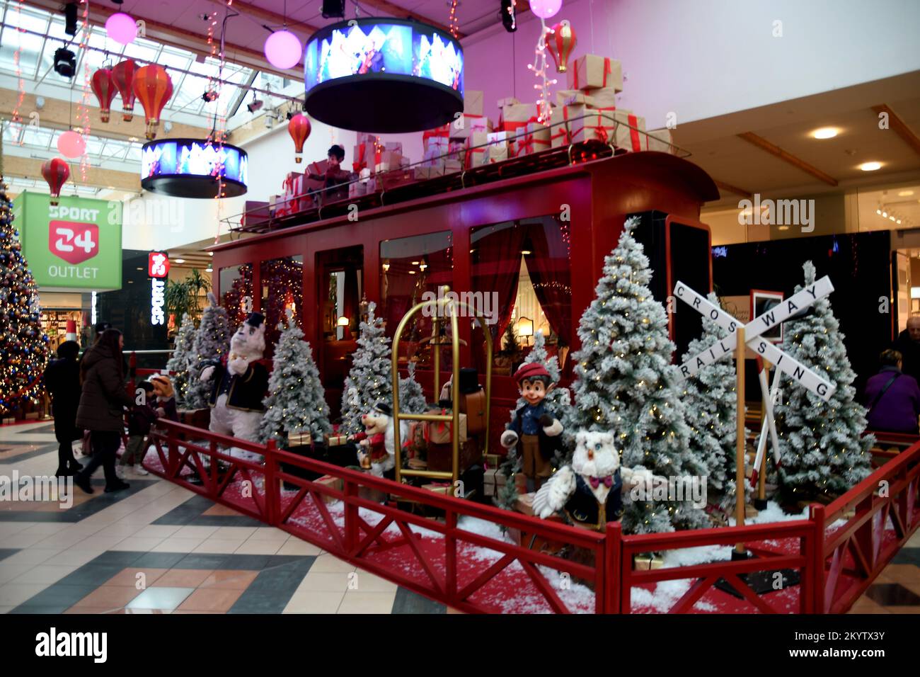 Copenhagen/Denmark/02.December 2022/ Decorated christmas trees and ...