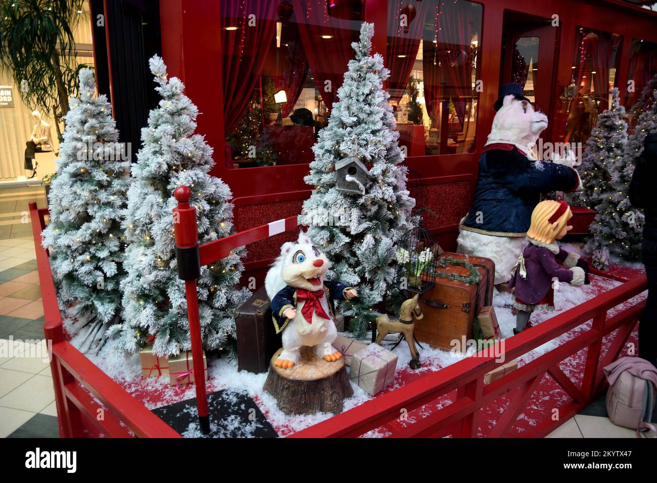 Copenhagen/Denmark/02.December 2022/ Decorated christmas trees and ...