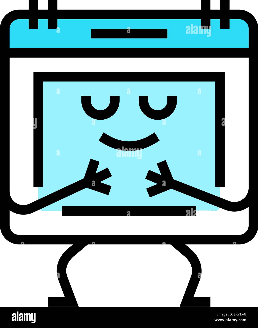 calendar school character color icon vector illustration Stock Vector ...