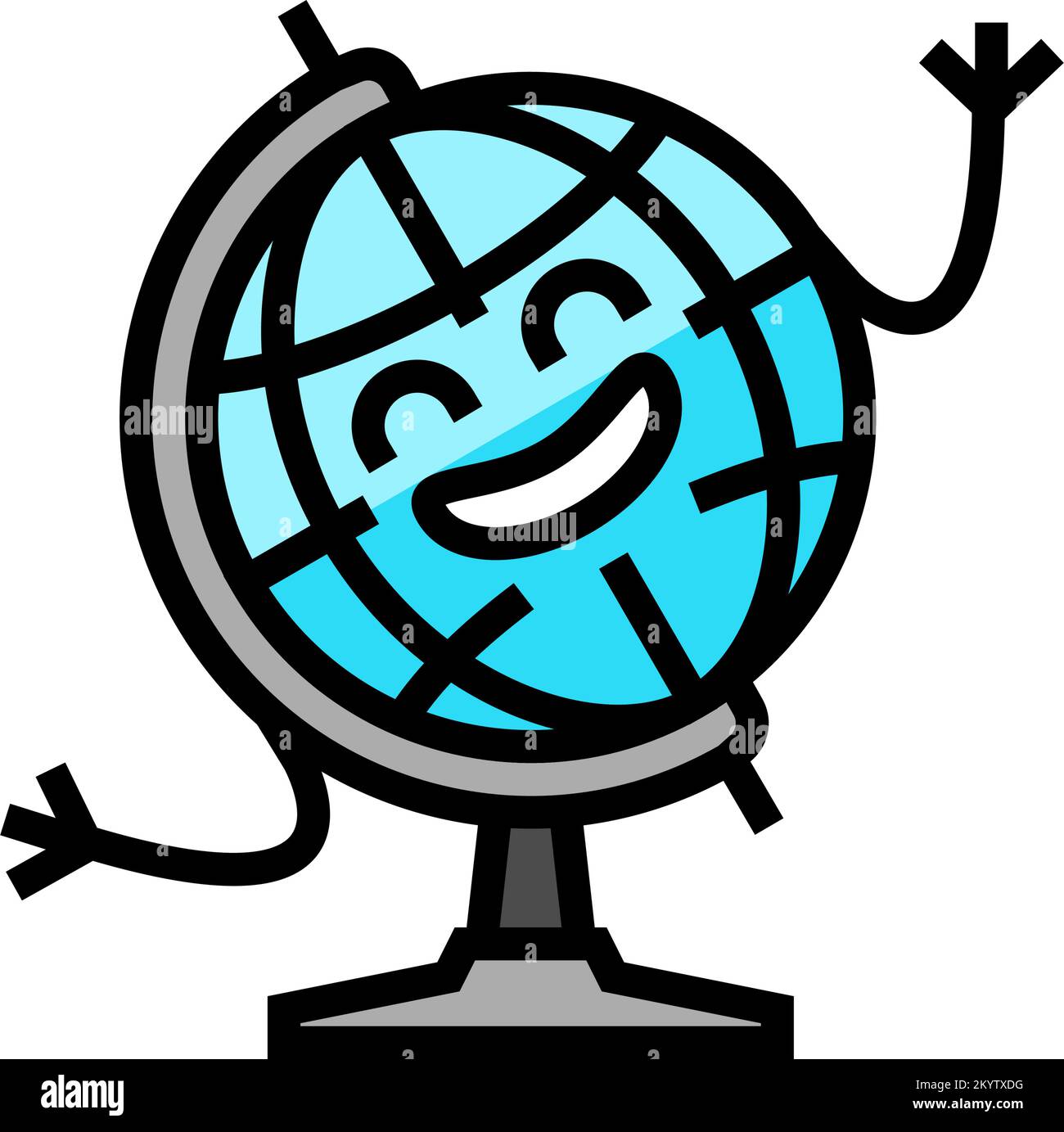 globe stationery character color icon vector illustration Stock Vector ...
