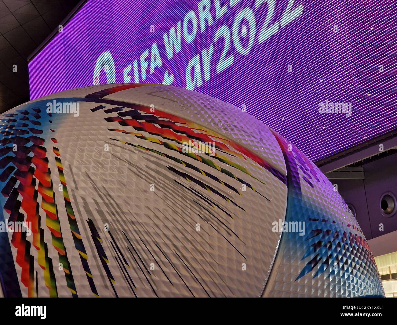 Soccer mascot ball and information screen Fifa Football World ...