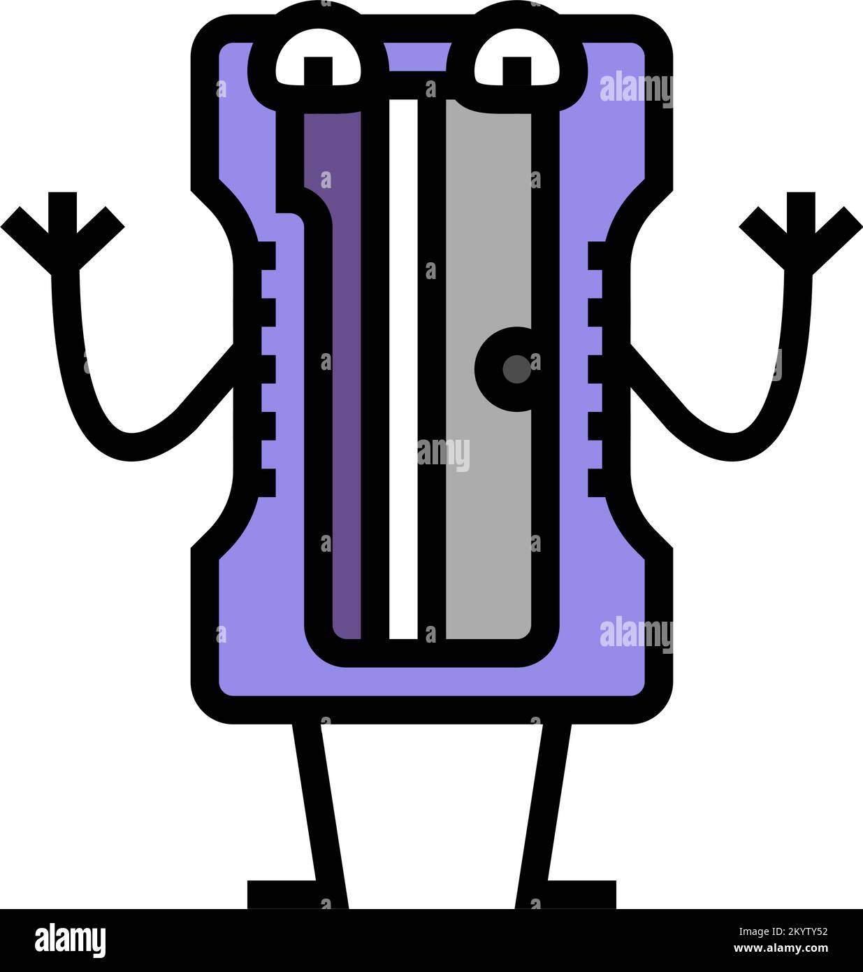 sharpener school character color icon vector illustration Stock Vector ...