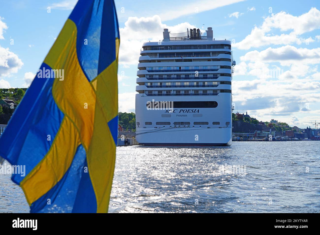 STOCKHOLM, SWEDEN -30 MAY 2022- View of the MSC Poesia, a cruise ship ...