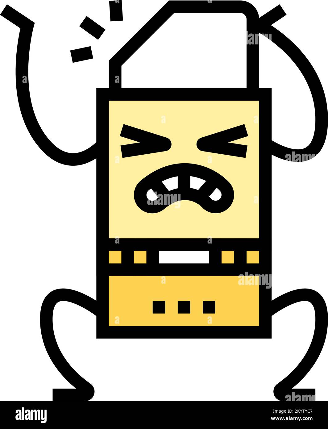 eraser school character color icon vector illustration Stock Vector ...