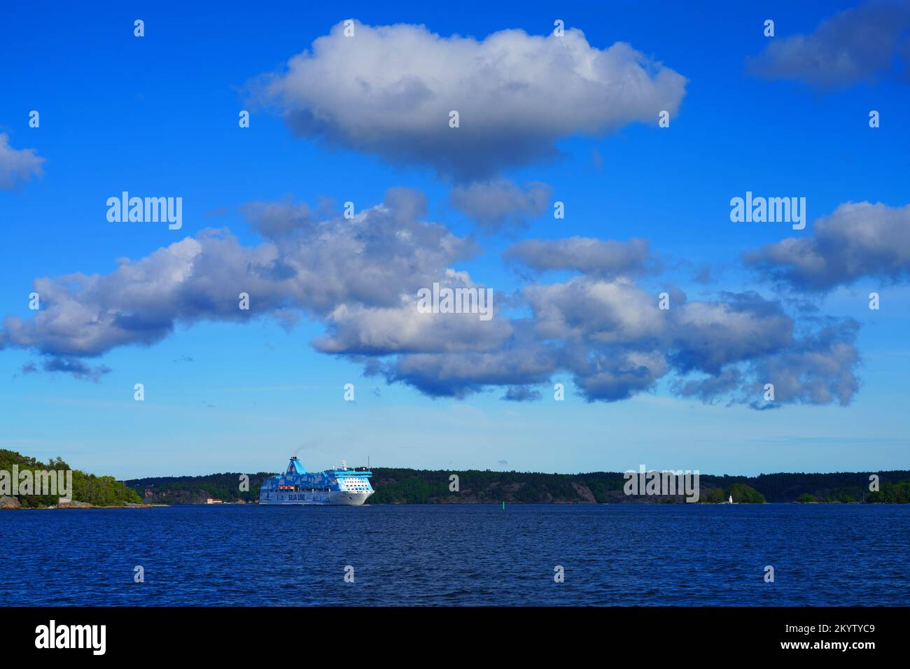 STOCKHOLM, SWEDEN -30 MAY 2022- View of the Silja Line Galaxy, a cruise ...