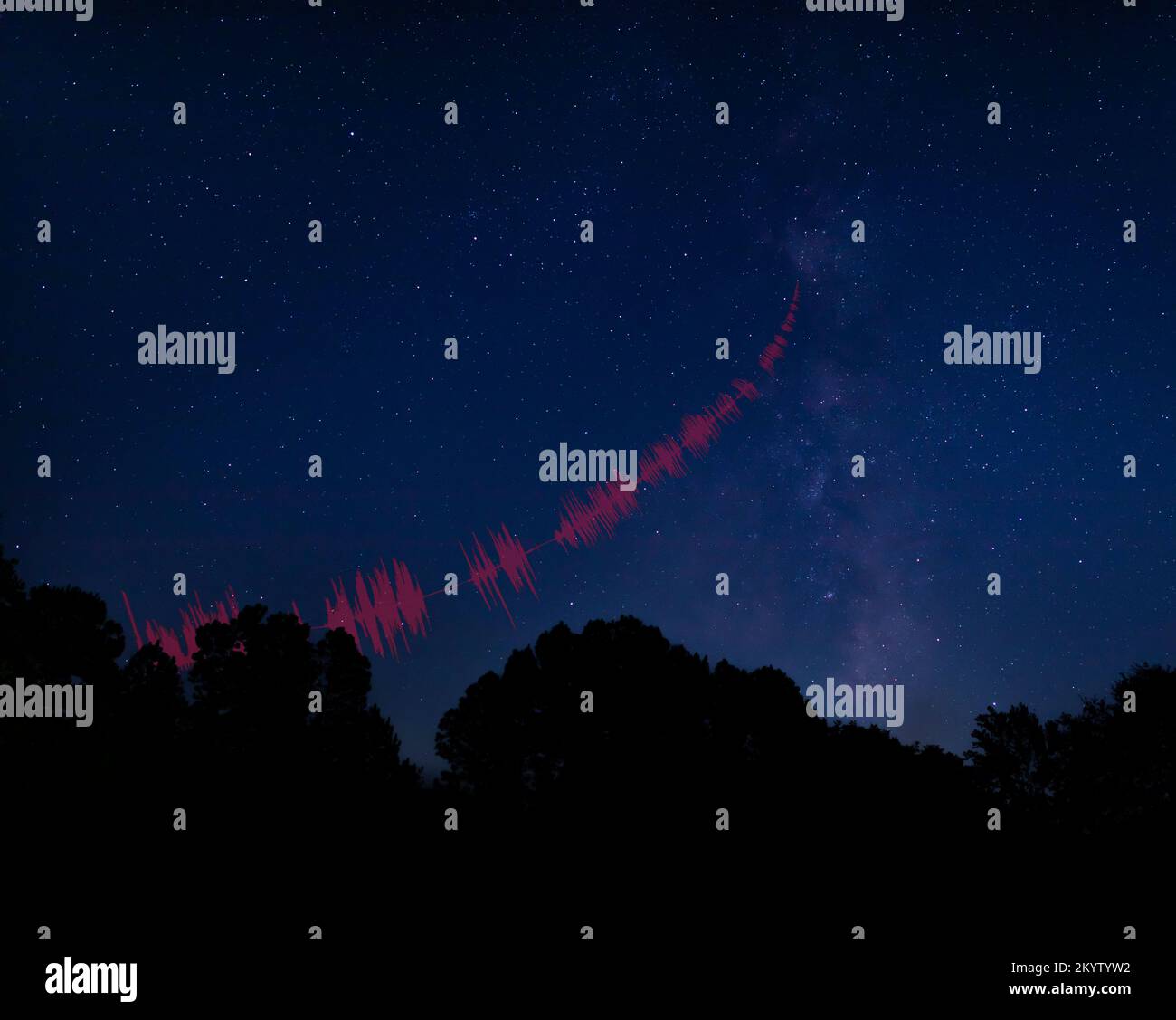 Message coming in from outer space originating from the Milky Way Stock ...