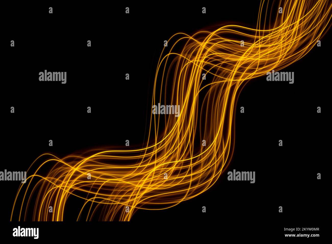 Abstract technology banner design. Long exposure light painting ...
