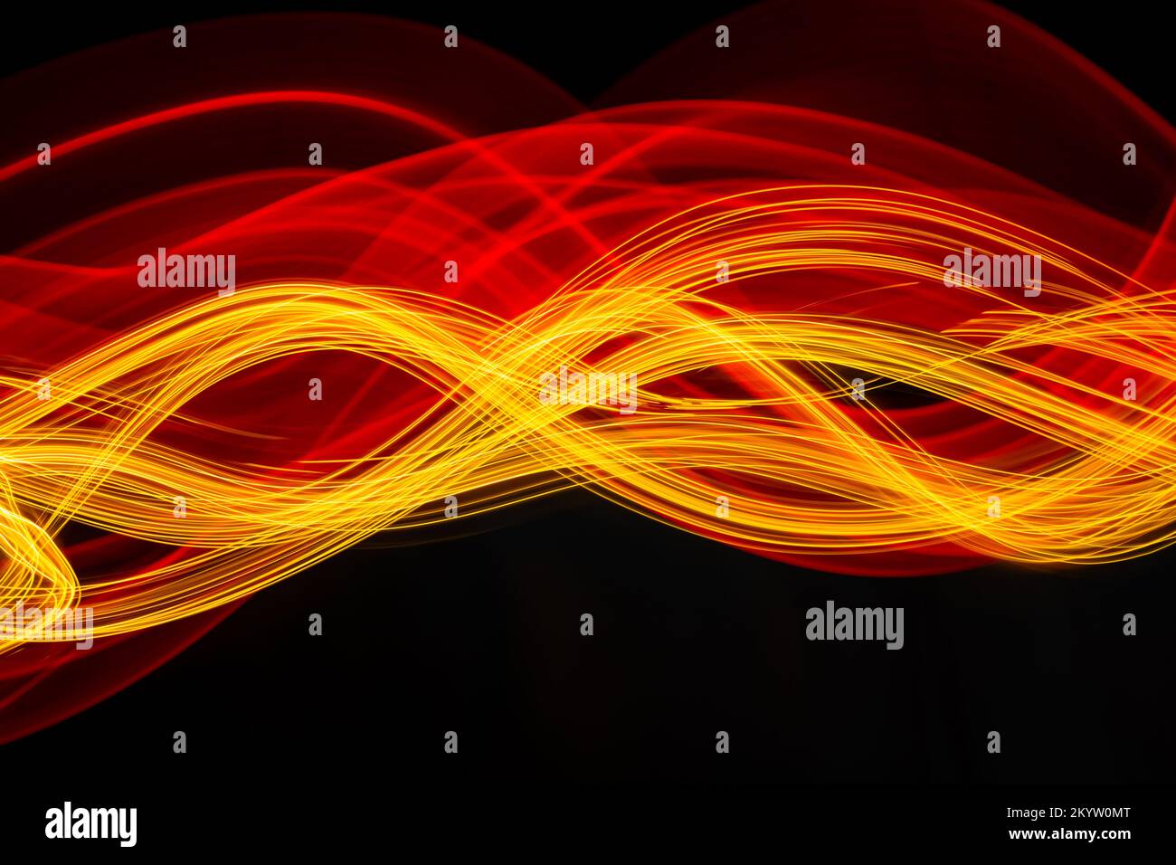 Abstract modern technology banner design. Digital neon fractal lines on ...