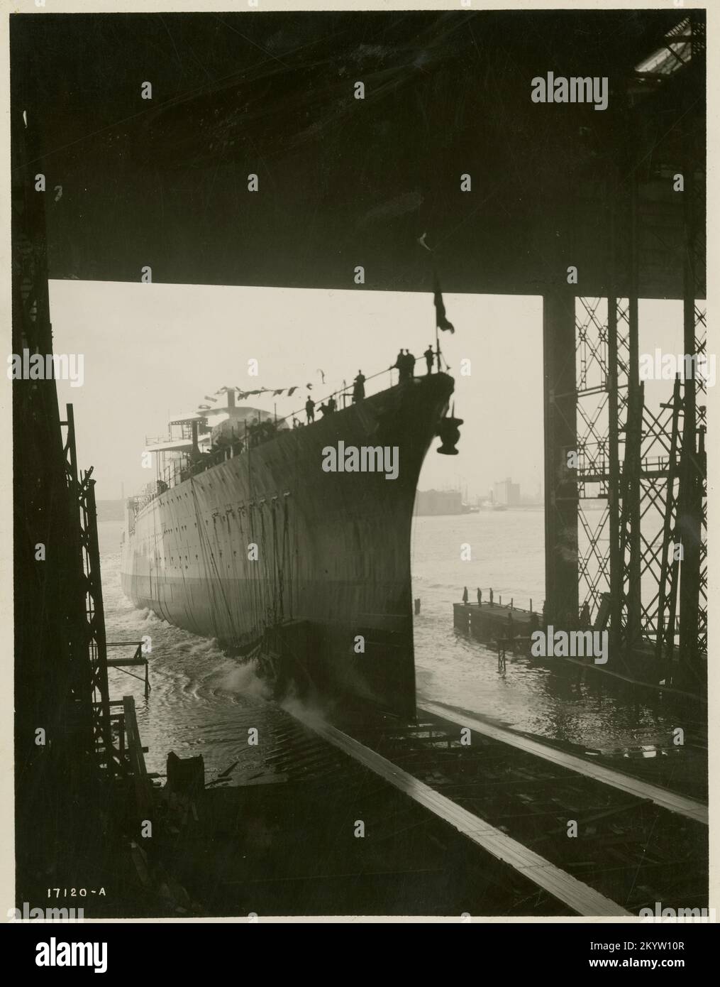 Photograph of the USS Indianapolis (CA-35) Launching , Ships, Naval ...