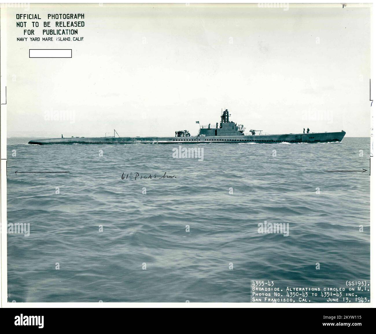 Photograph of the USS Swordfish (SS-193) , Ships, Naval Vessels, Boats ...