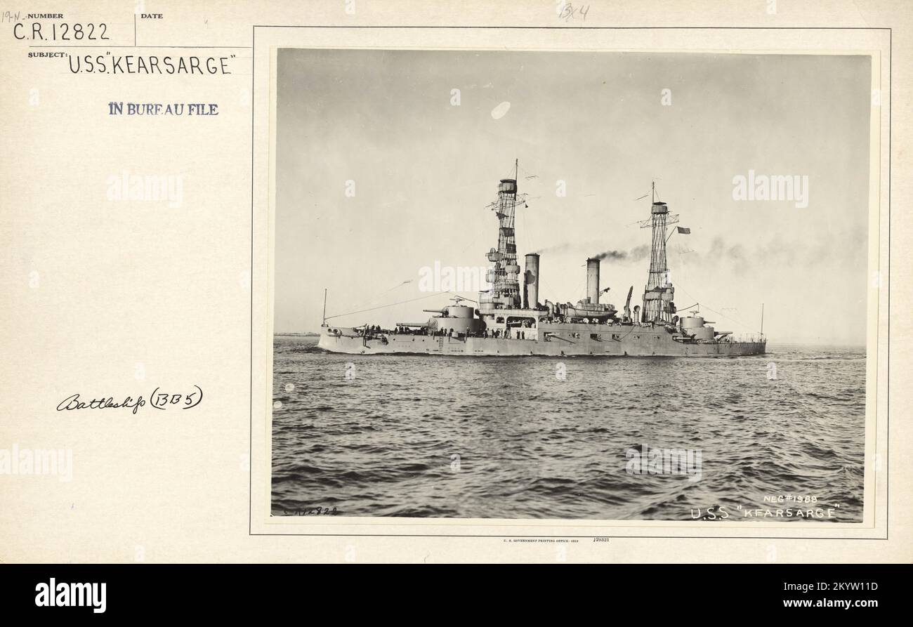 Photograph of the USS Kearsarge Battleship (BB-5) , Ships, Naval ...