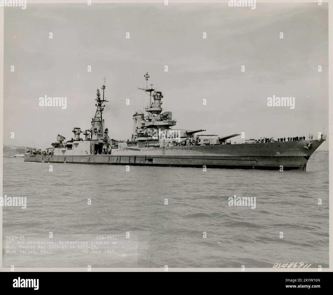 Photograph of the USS Indianapolis (CA-35) , Ships, Naval Vessels ...