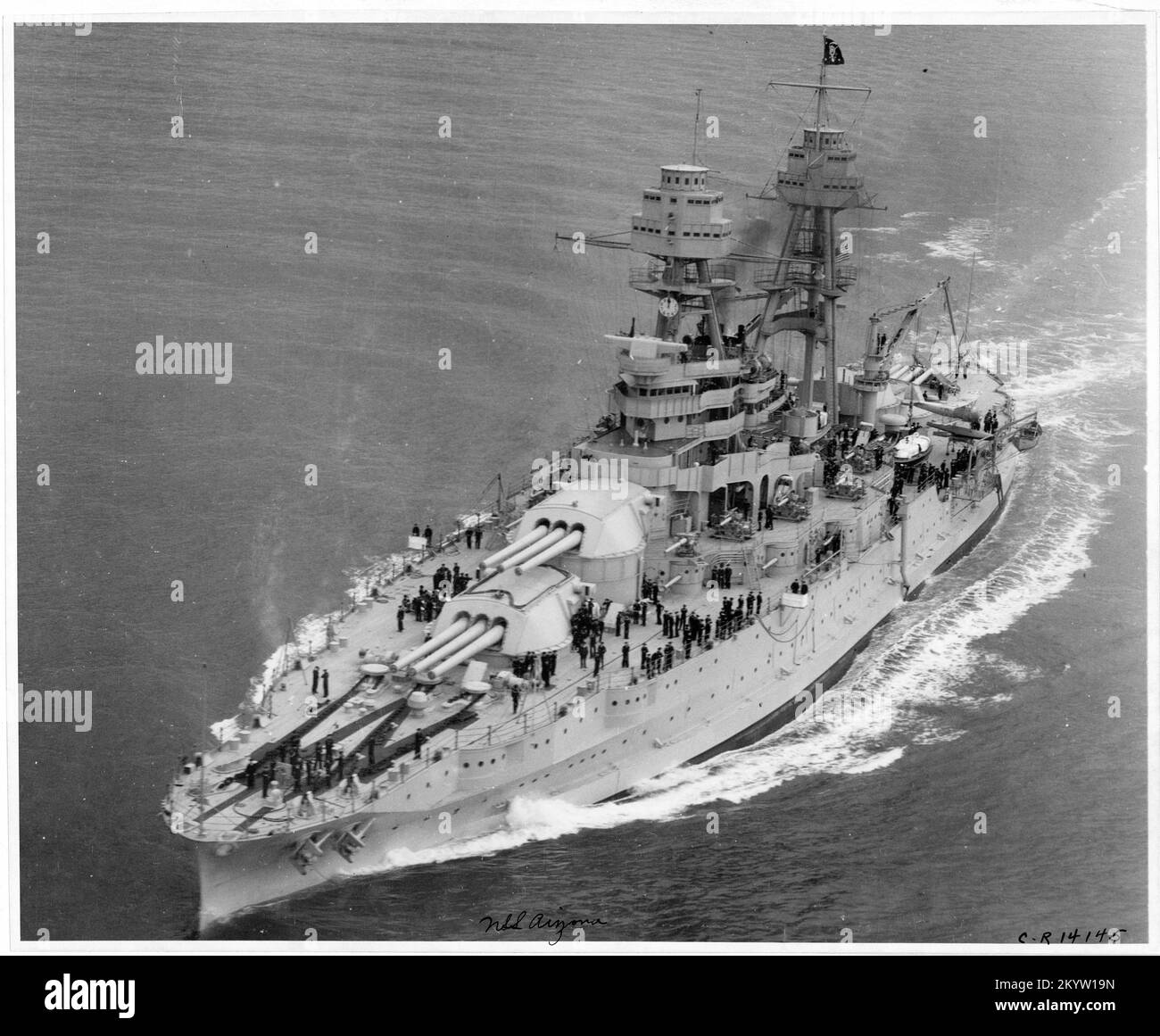 Photograph of the USS Arizona (BB-39) Carrying President Hoover , Ships ...