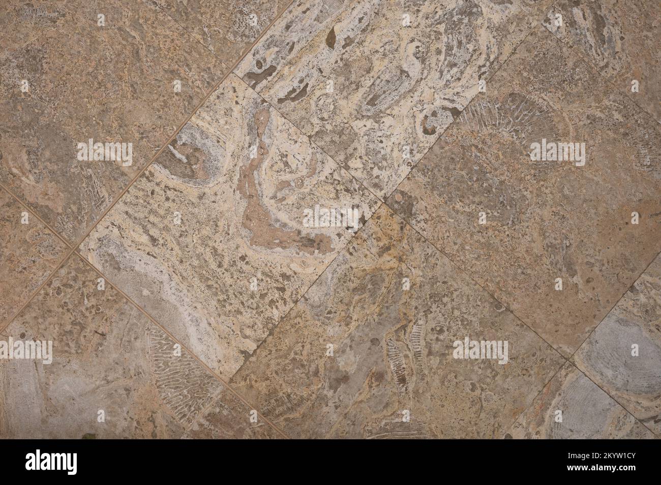 Brown color sea pattern floor tile background close up view Stock Photo ...