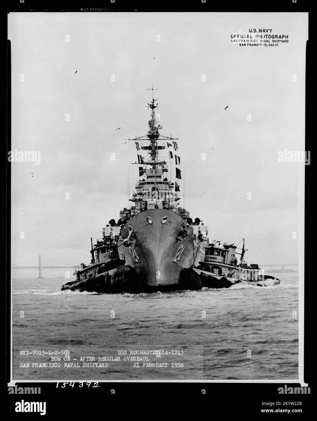 CA 124 Rochester [19-NN-CA 124 Rochester-154392] , Ships, Naval Vessels ...