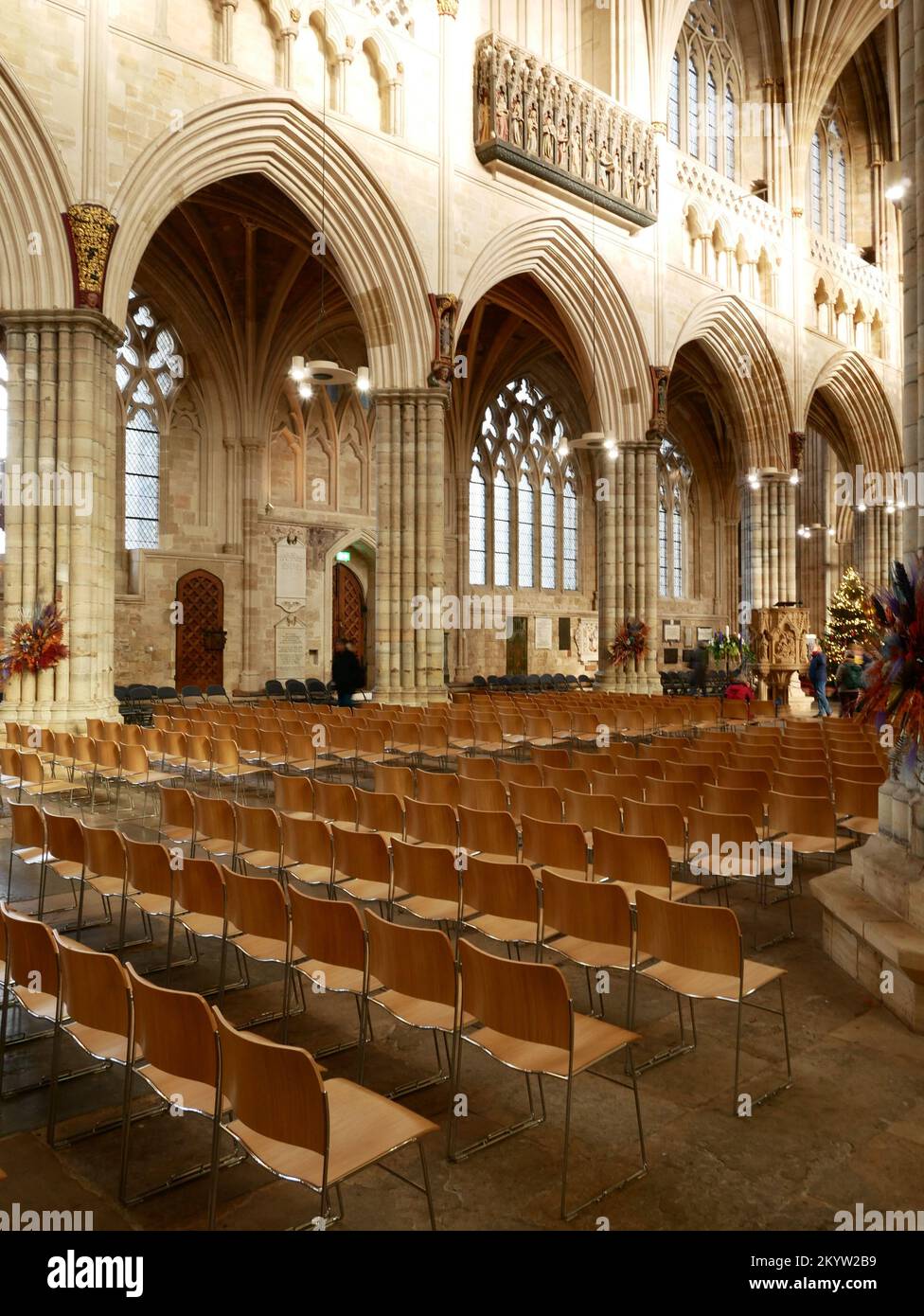 Exeter Cathedral interior Stock Photo - Alamy