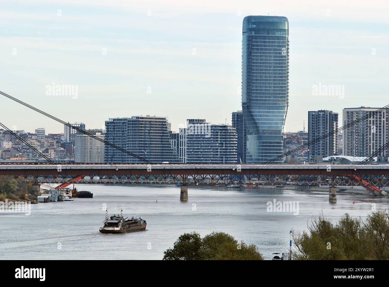 Sava river and new Waterfront of Belgrade city Stock Photo - Alamy