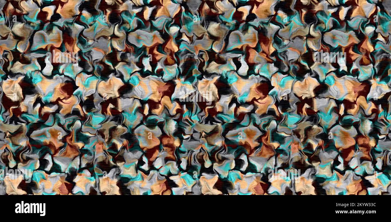 Camouflage wavy marble seamless border. Gradient blur for camo bohemian ...