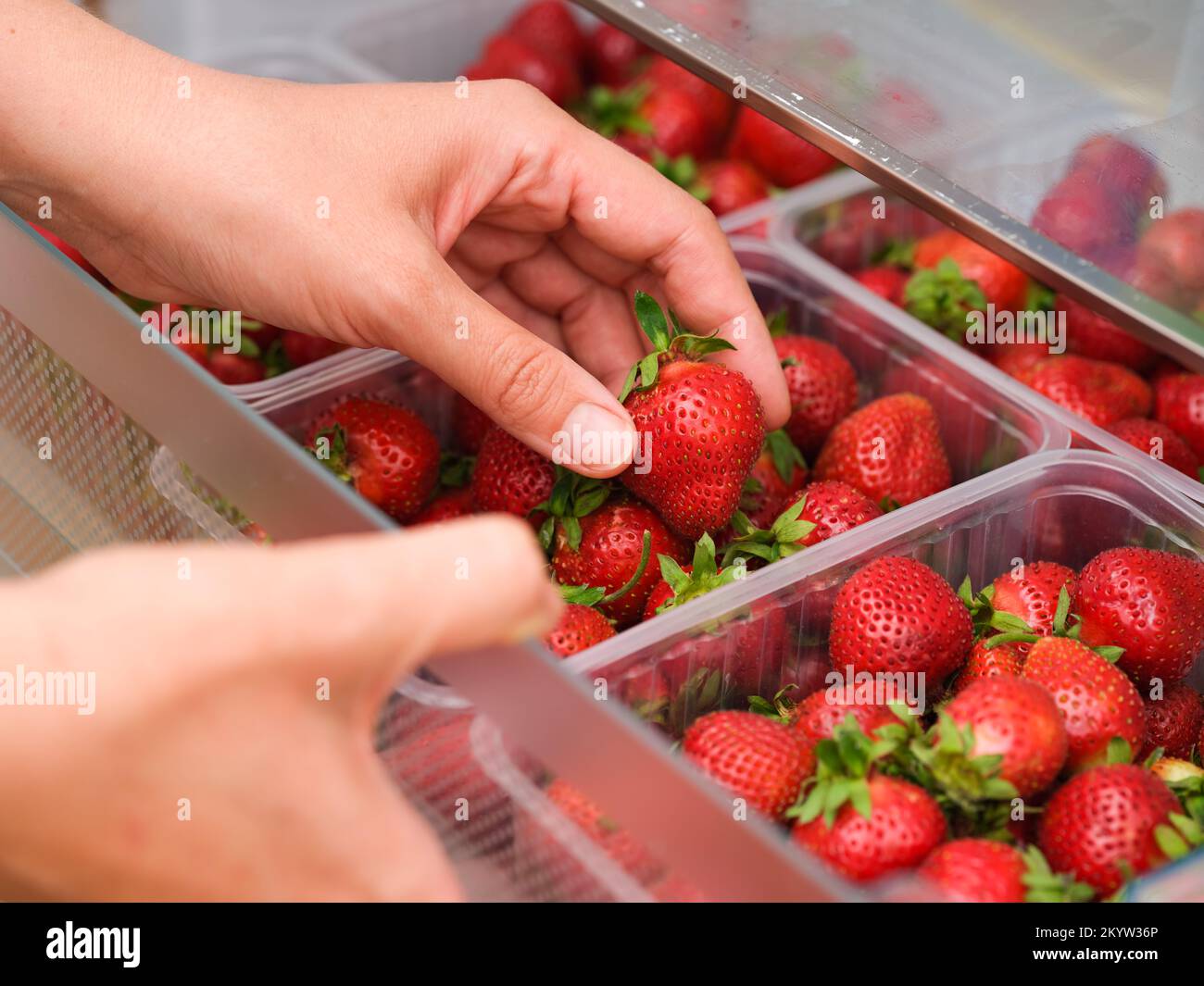 Strawberry container hi-res stock photography and images - Alamy