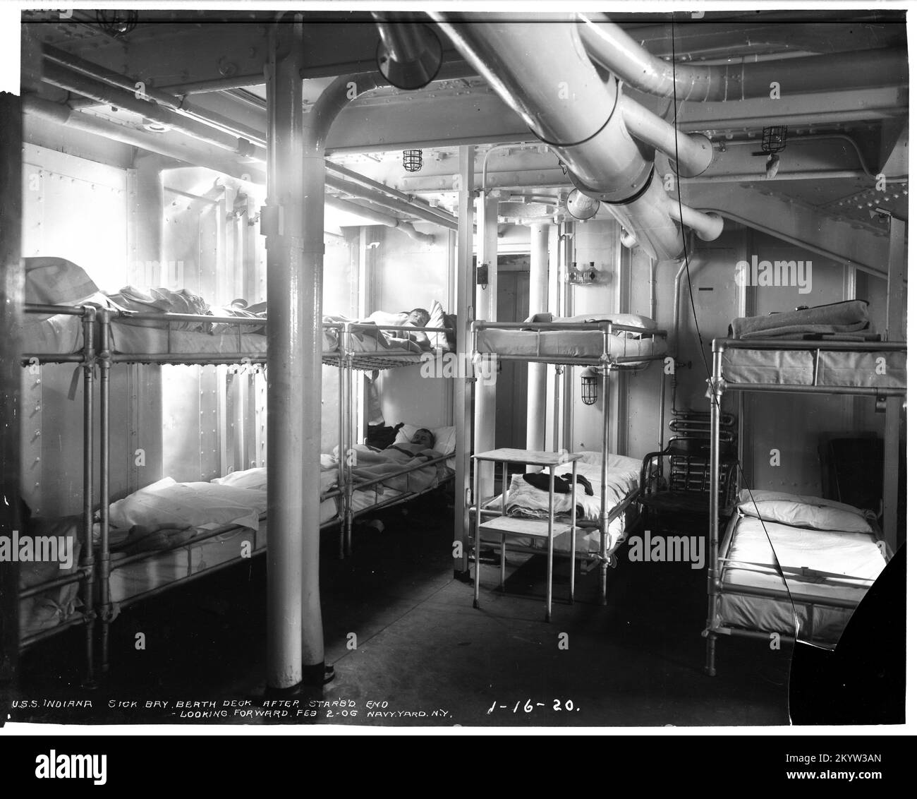 USS Indiana (BB-1) - Sick Bay, Berth Deck - Navy Yard, New York , Ships ...