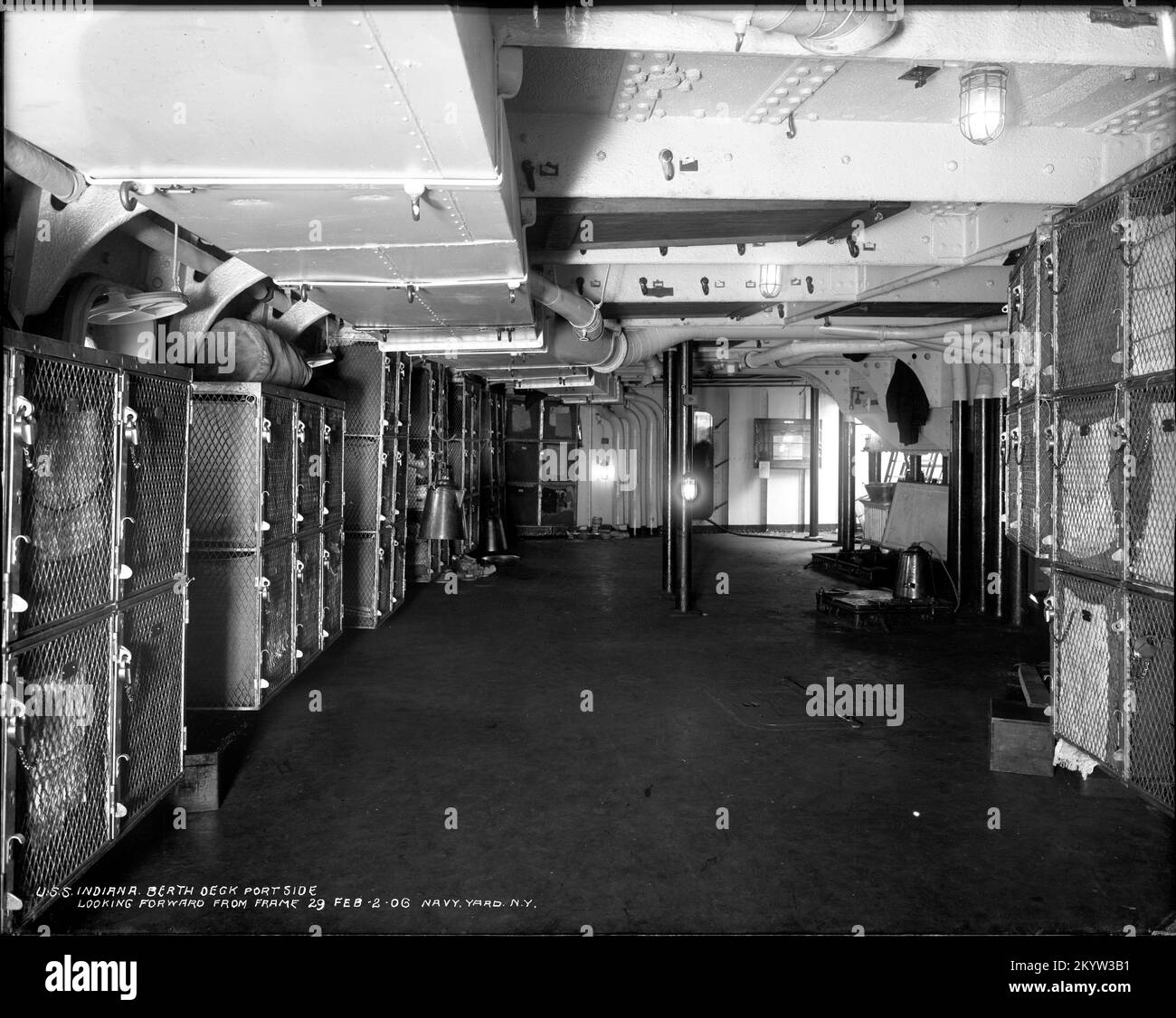 USS Indiana (BB-1) - Berth Deck Portside - Navy Yard, New York , Ships ...