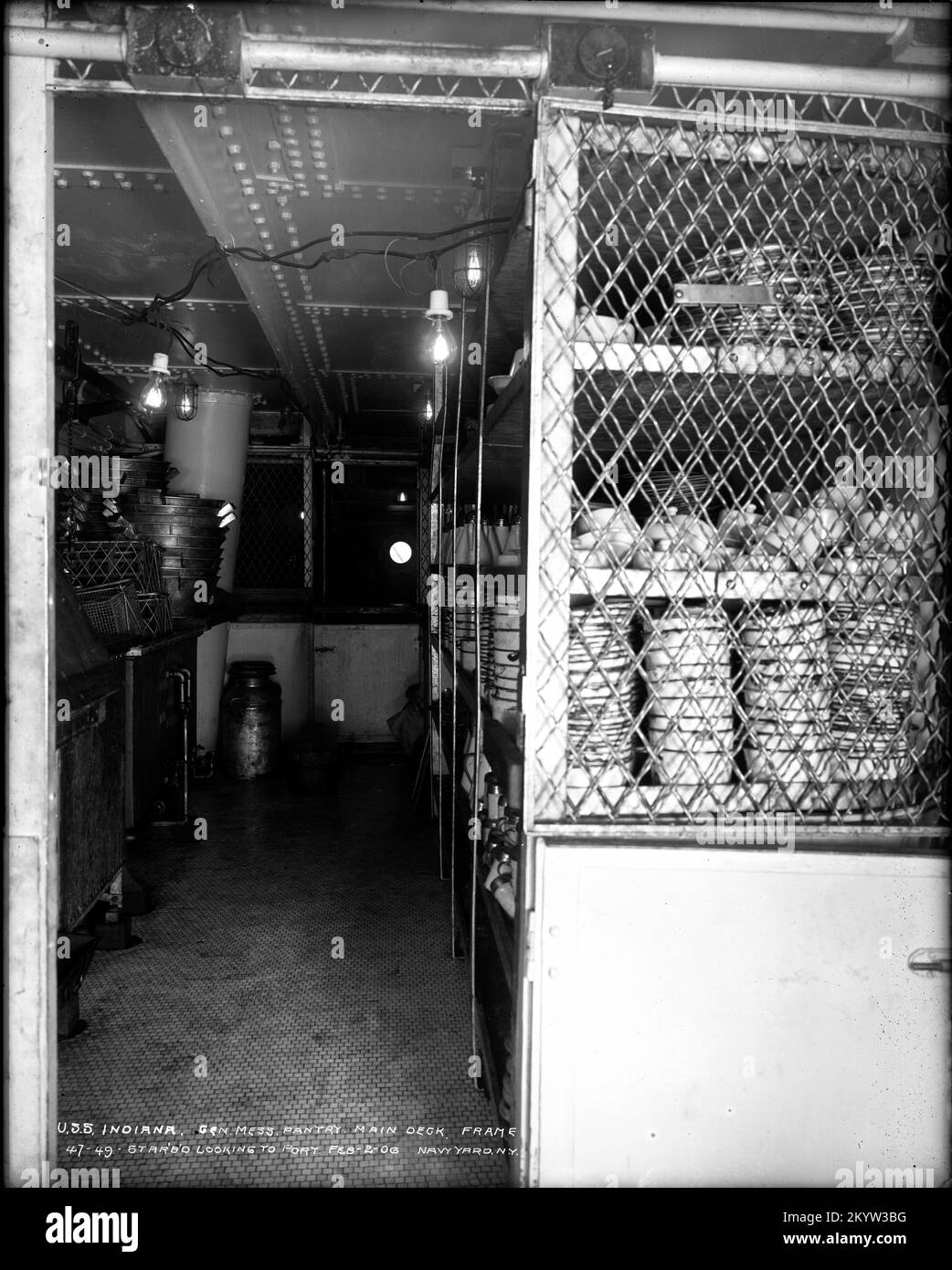 USS Indiana (BB-1) - General Mess Pantry, Main Deck - Navy Yard, New ...