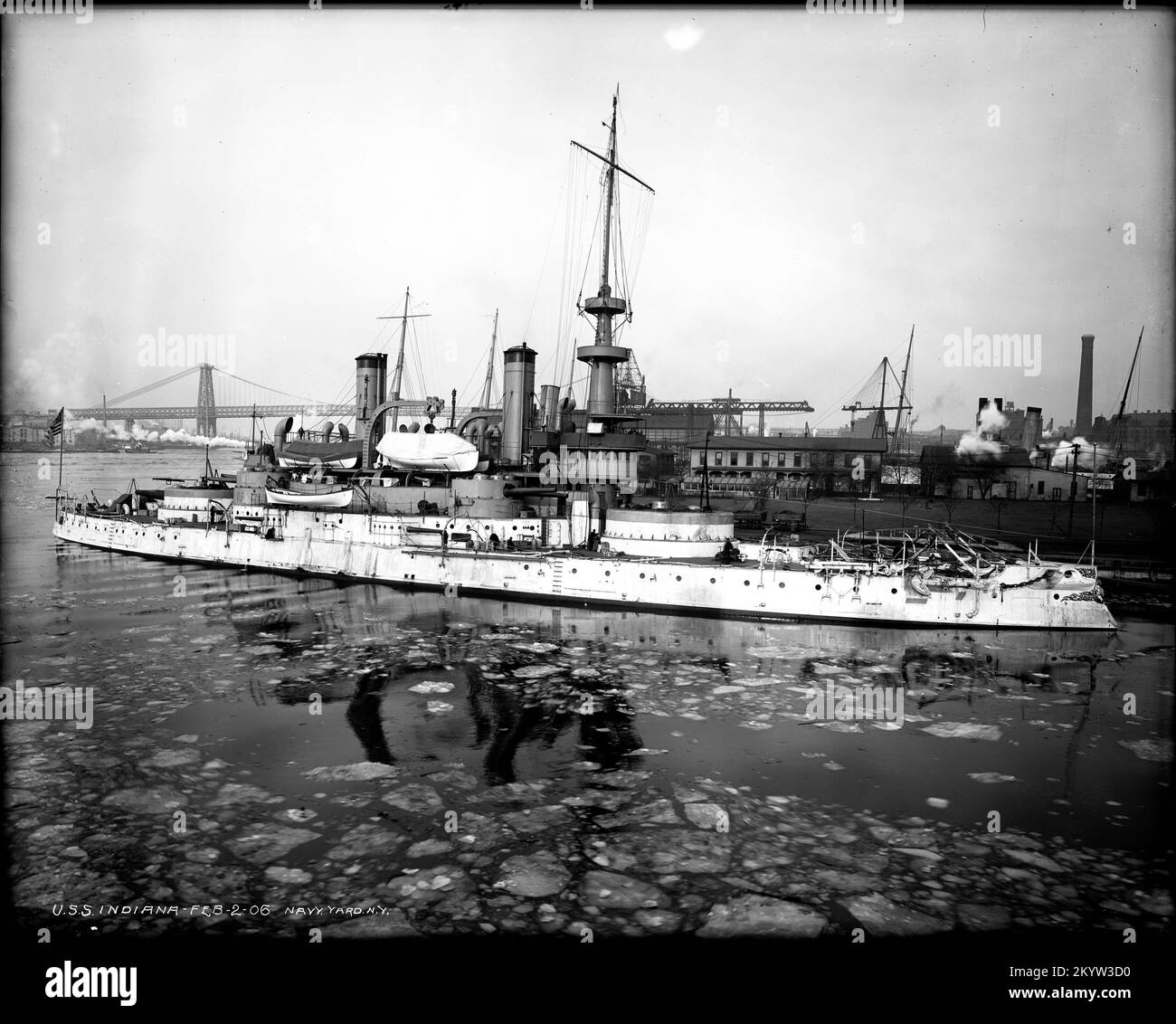 USS Indiana (BB-1) - Navy Yard, New York , Ships, Naval Vessels, Boats ...