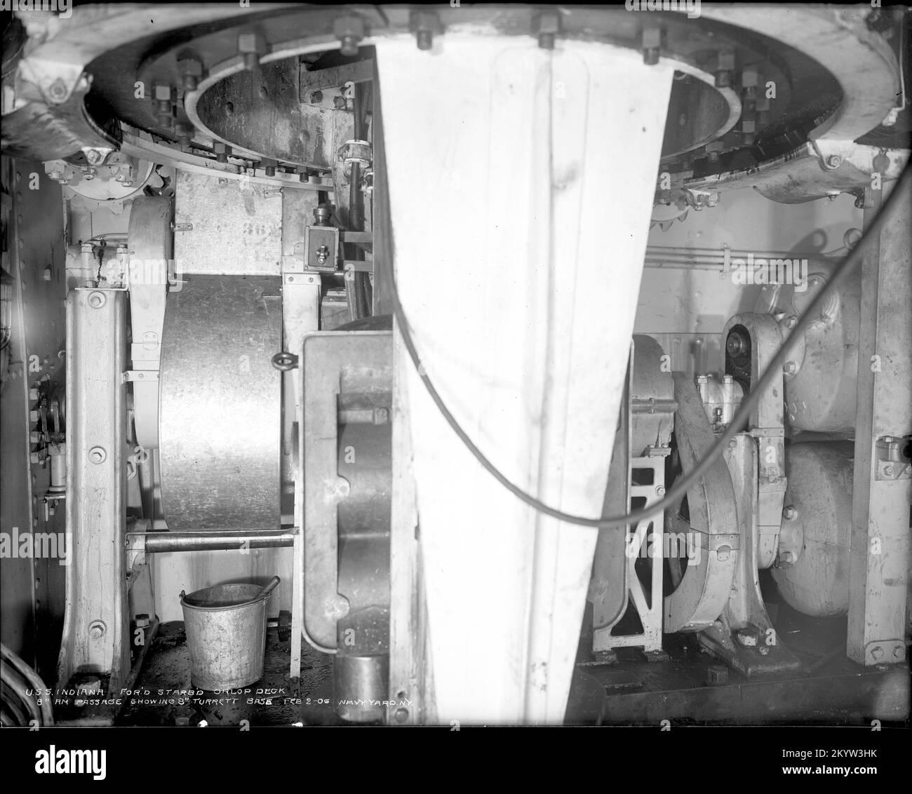USS Indiana (BB-1) - Forward Starboard Orlop Deck - Passage Showing 8 ...