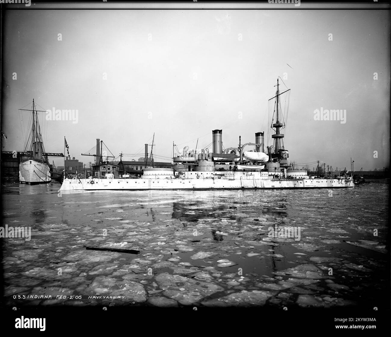 USS Indiana (BB-1) - Navy Yard, New York , Ships, Naval Vessels, Boats ...