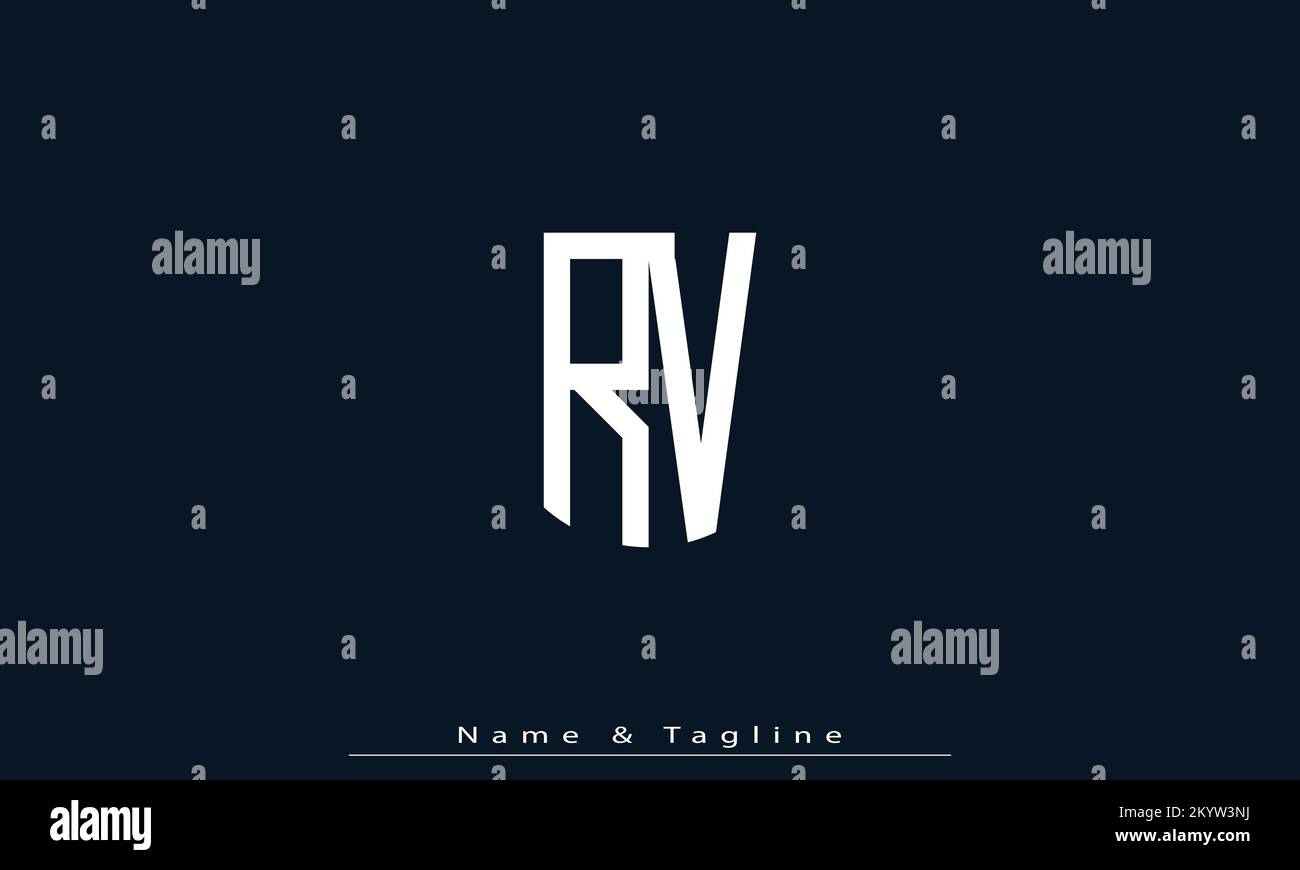 Alphabet letters Initials Monogram logo RV , VR Stock Vector Image ...