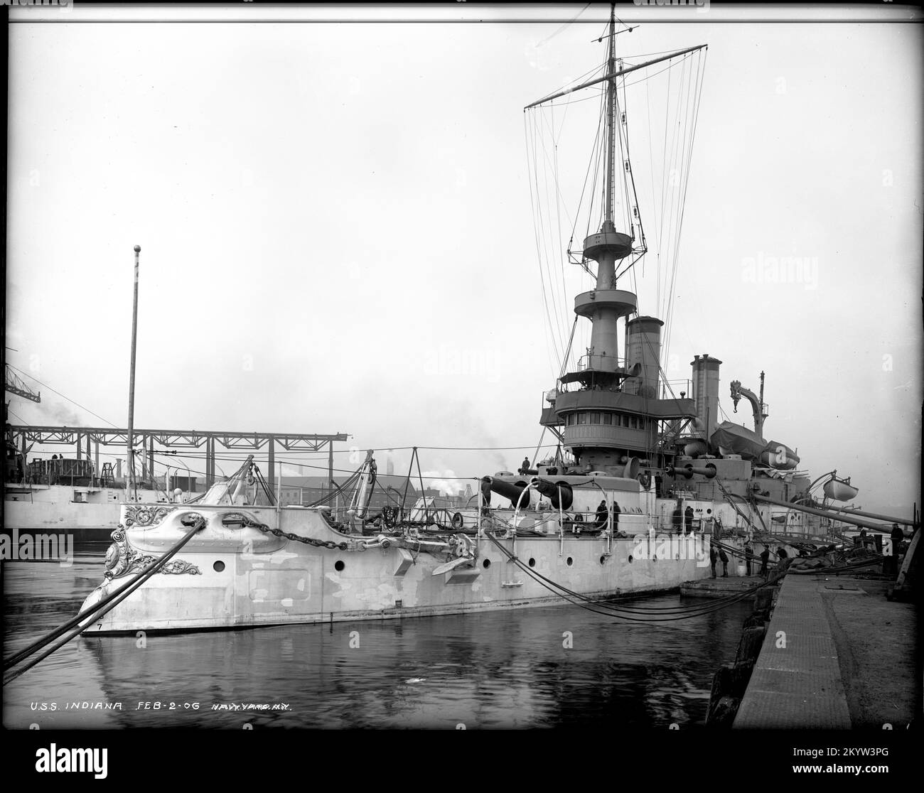 USS Indiana (BB-1) - Navy Yard, New York , Ships, Naval Vessels, Boats ...
