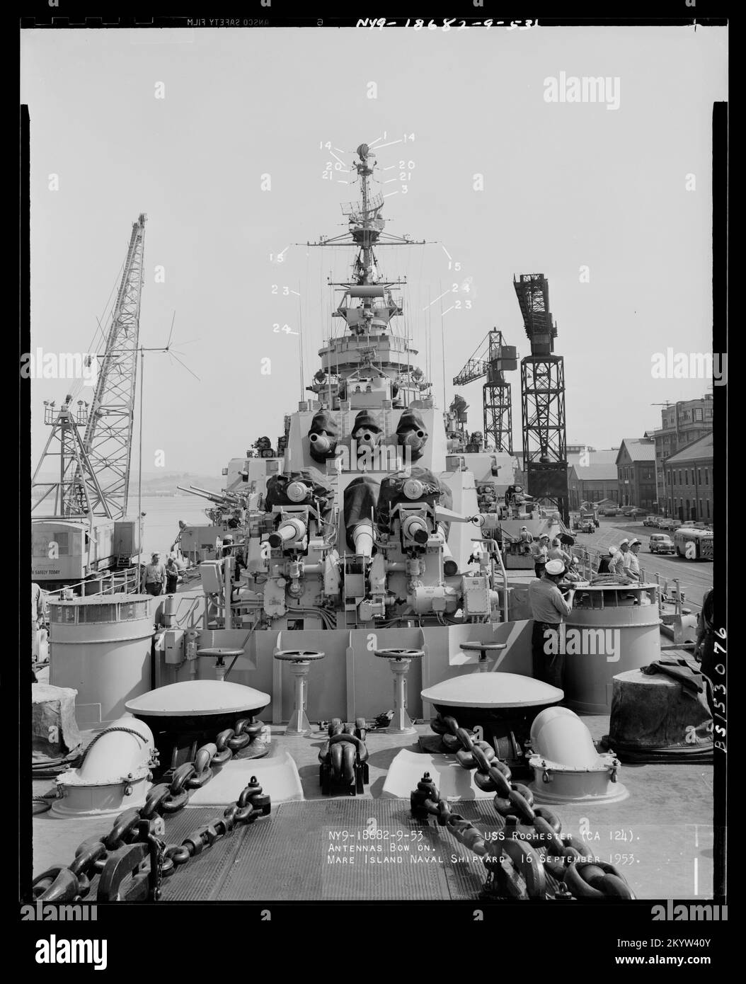 CA 124 Rochester [19-NN-CA 124 Rochester-153076] , Ships, Naval Vessels ...