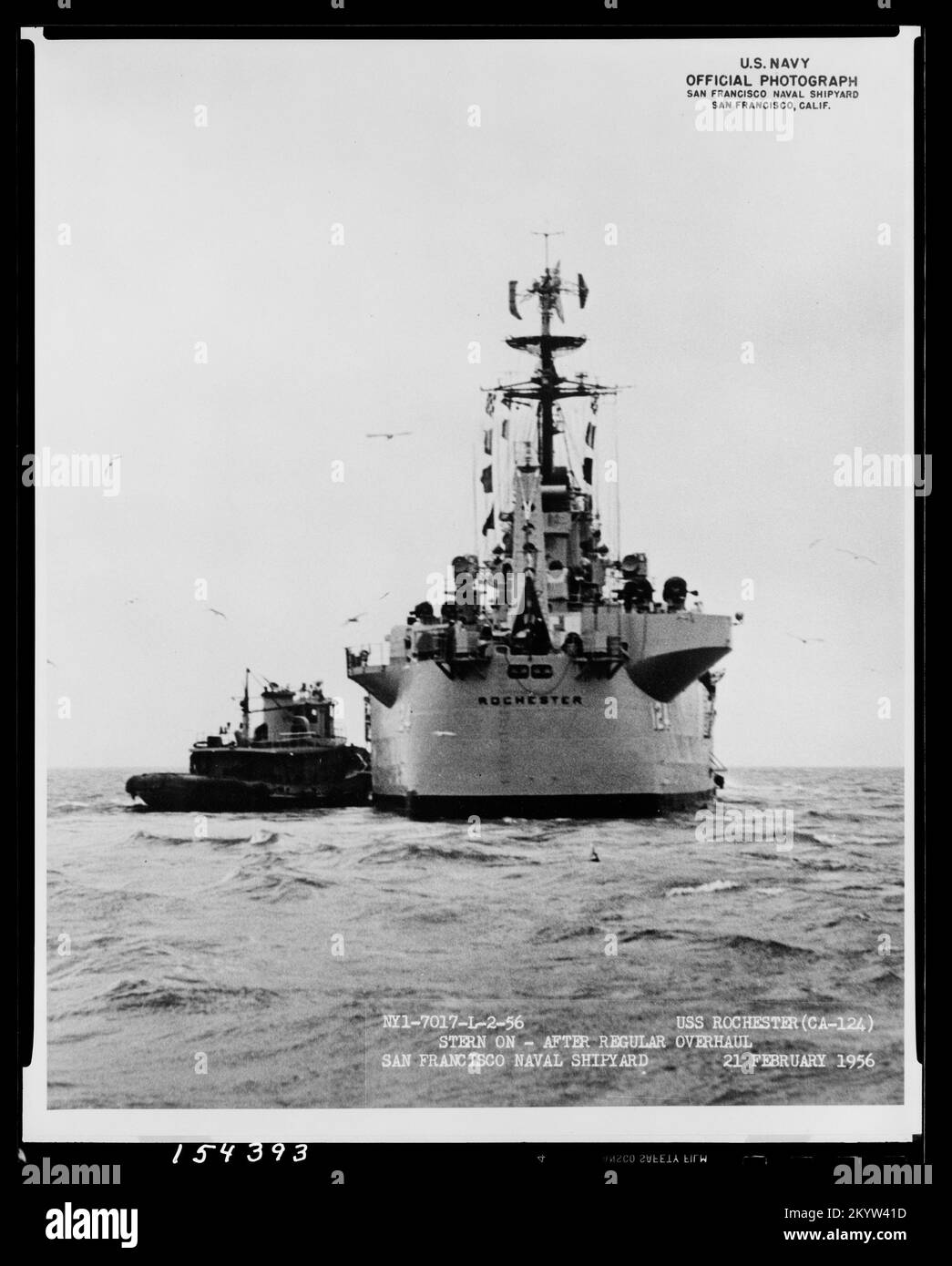 CA 124 Rochester [19-NN-CA 124 Rochester-154393] , Ships, Naval Vessels ...