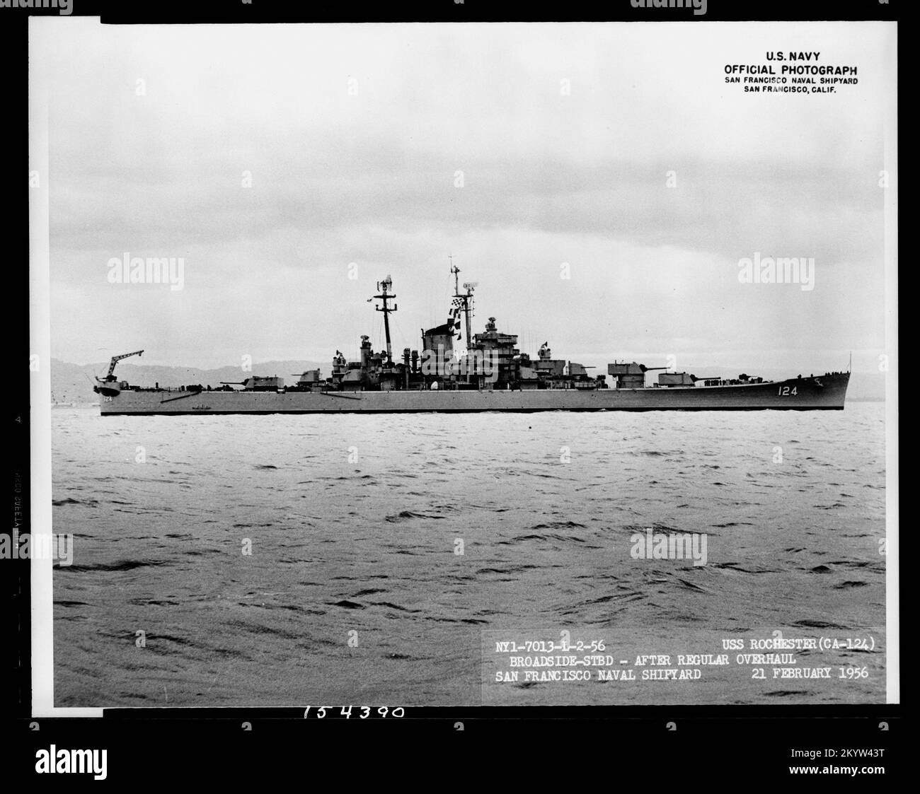 CA 124 Rochester [19-NN-CA 124 Rochester-154390] , Ships, Naval Vessels ...