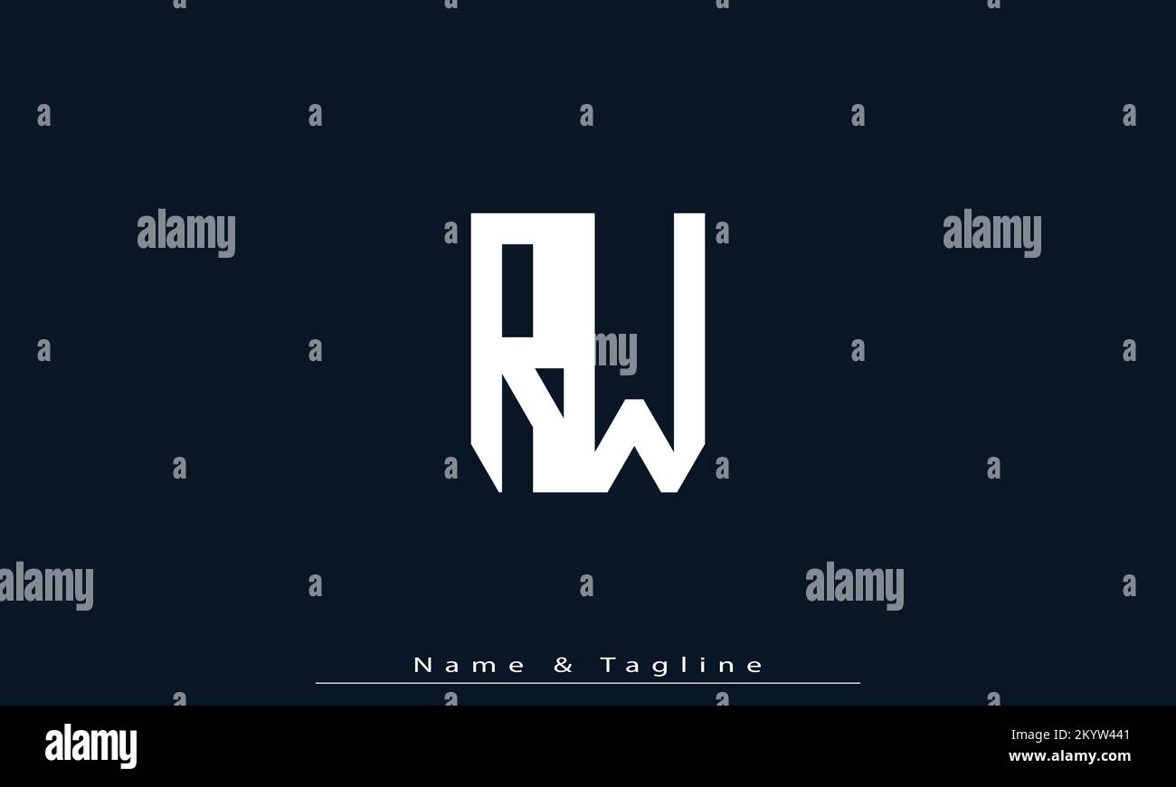 Alphabet letters Initials Monogram logo RW , WR Stock Vector Image ...
