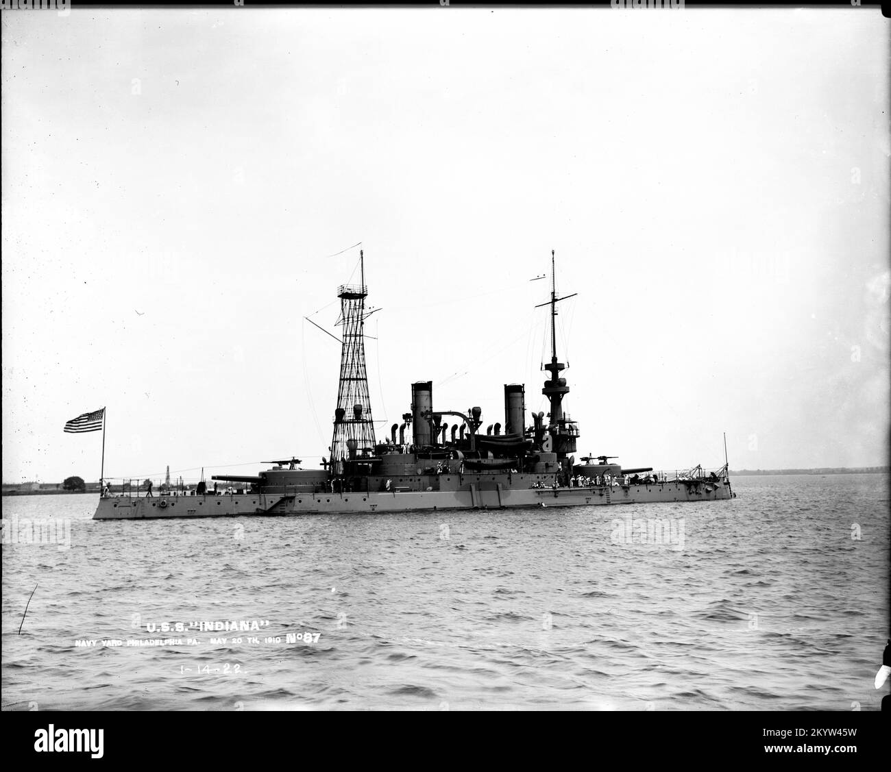 USS Indiana (BB-1) - Navy Yard Philadelphia, Pennsylvania , Ships ...