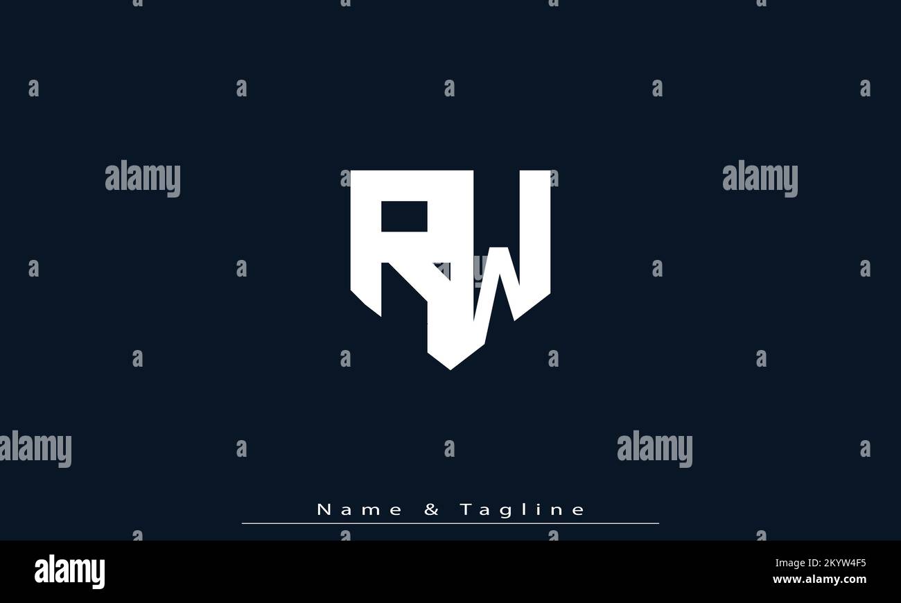 Alphabet letters Initials Monogram logo RW , WR Stock Vector Image ...
