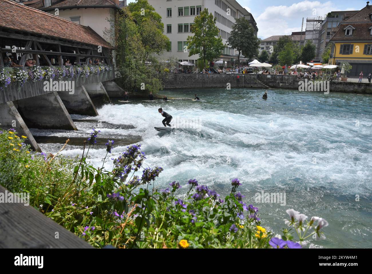 Thun river surfing hi-res stock photography and images - Alamy