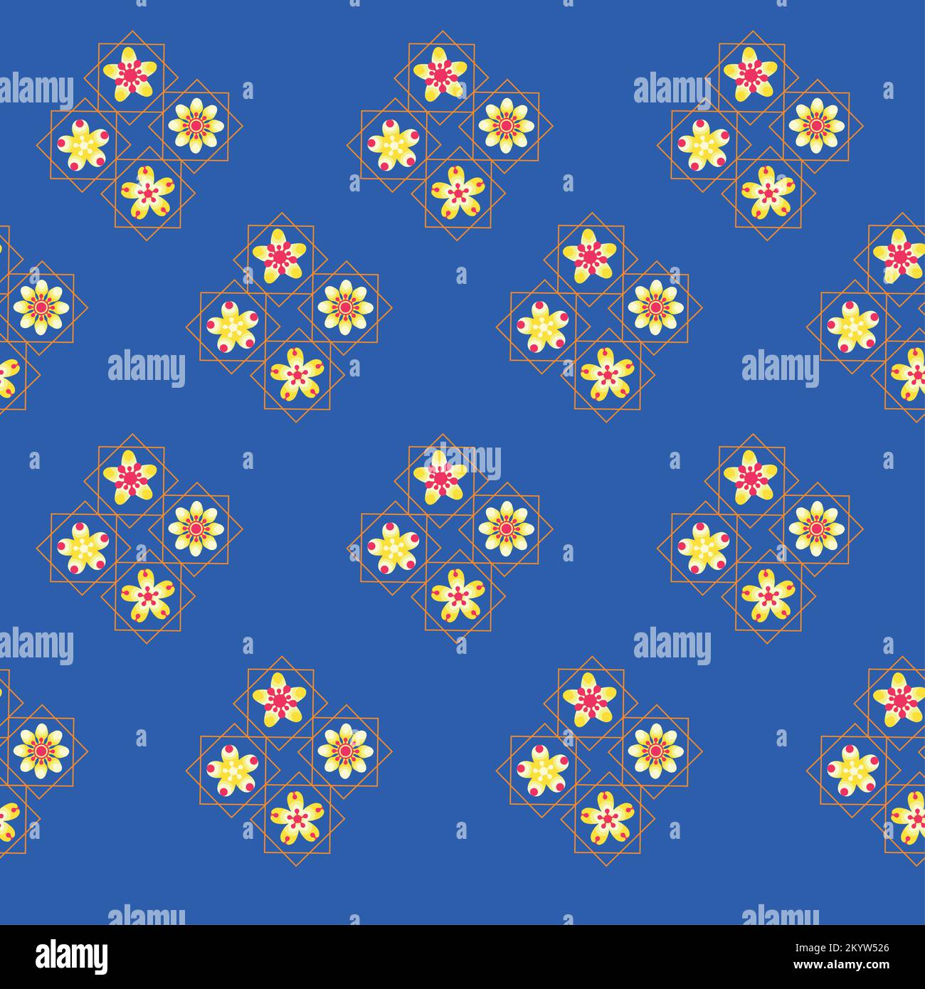 Modern big floral vector seamless pattern. Background isolated. Digital ...