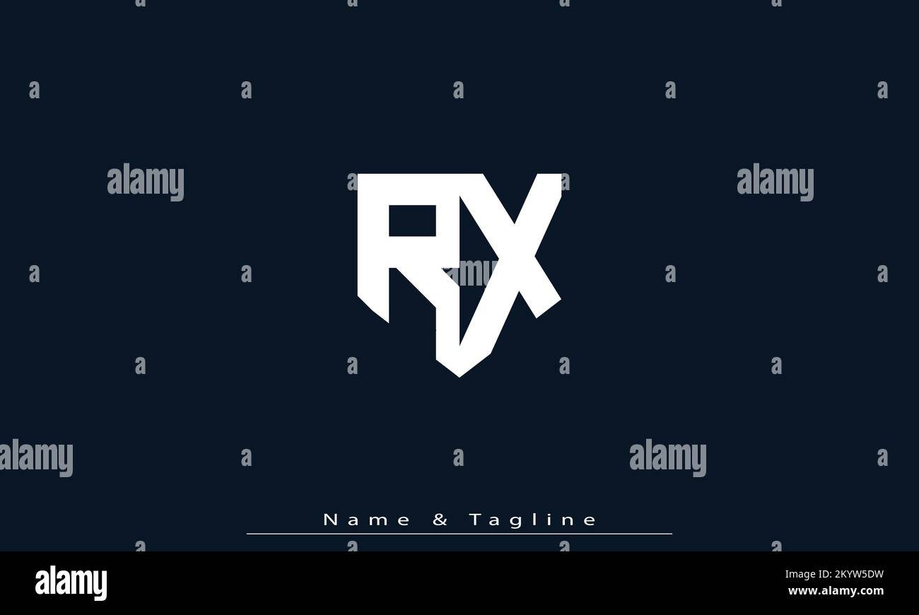 Alphabet letters Initials Monogram logo RX , XR Stock Vector Image ...