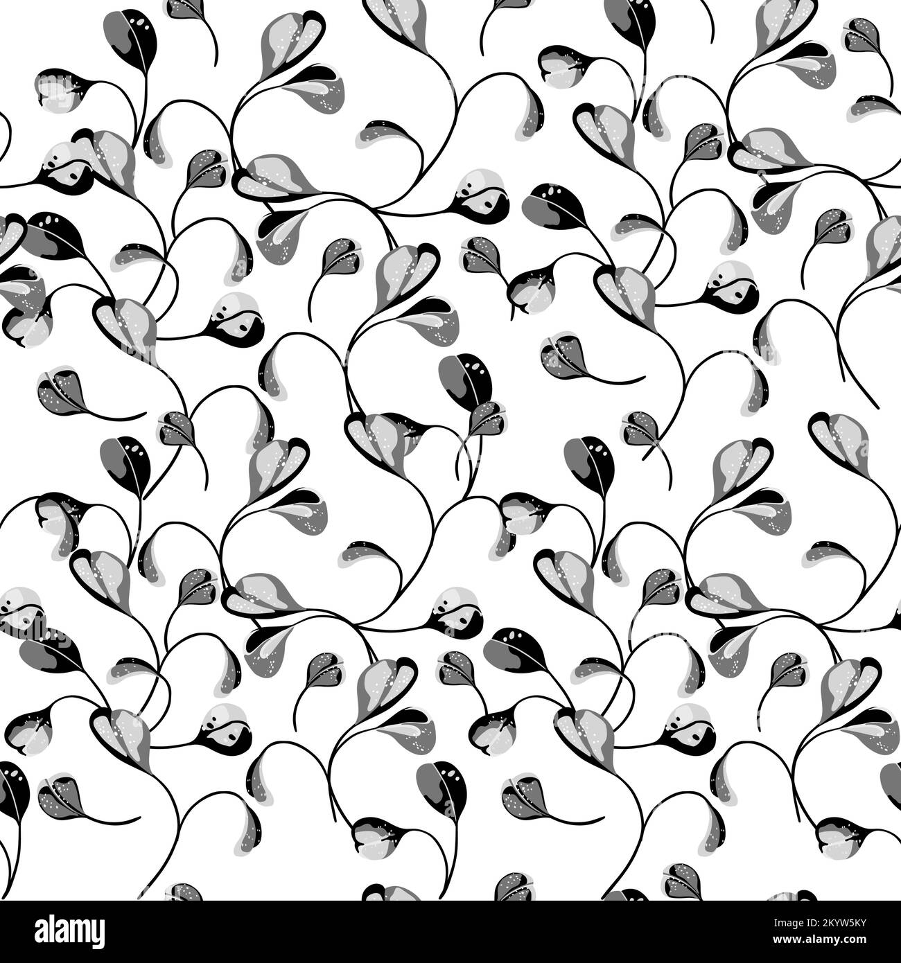 Modern big floral vector seamless pattern. Background isolated. Digital ...
