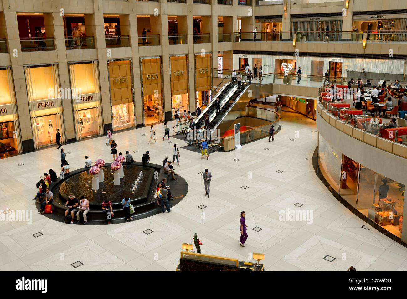 HONG KONG - MAY 06, 2015: interior of the Landmark shopping mall. The ...