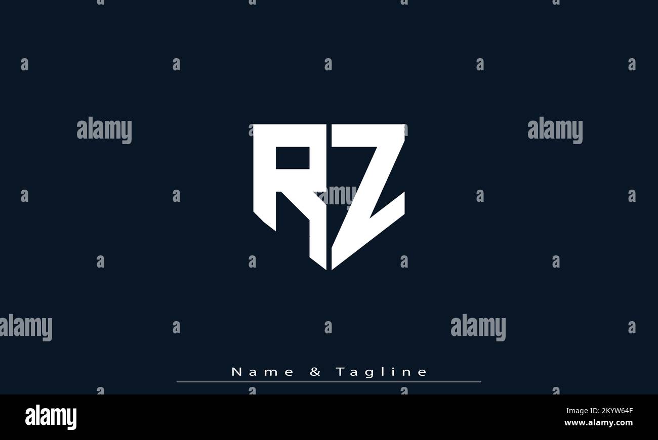 Alphabet letters Initials Monogram logo RZ , ZR Stock Vector Image ...