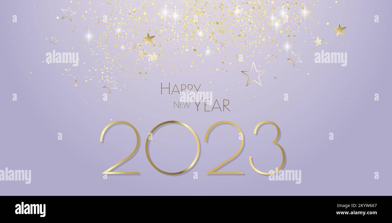 happy new year 2023 - Glitter gold stars background - party festive ...
