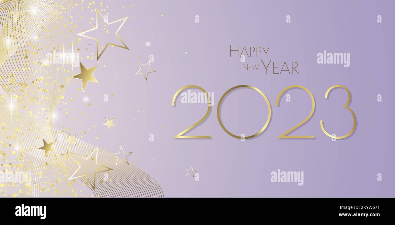 happy new year 2023 - Glitter gold stars background - party festive ...