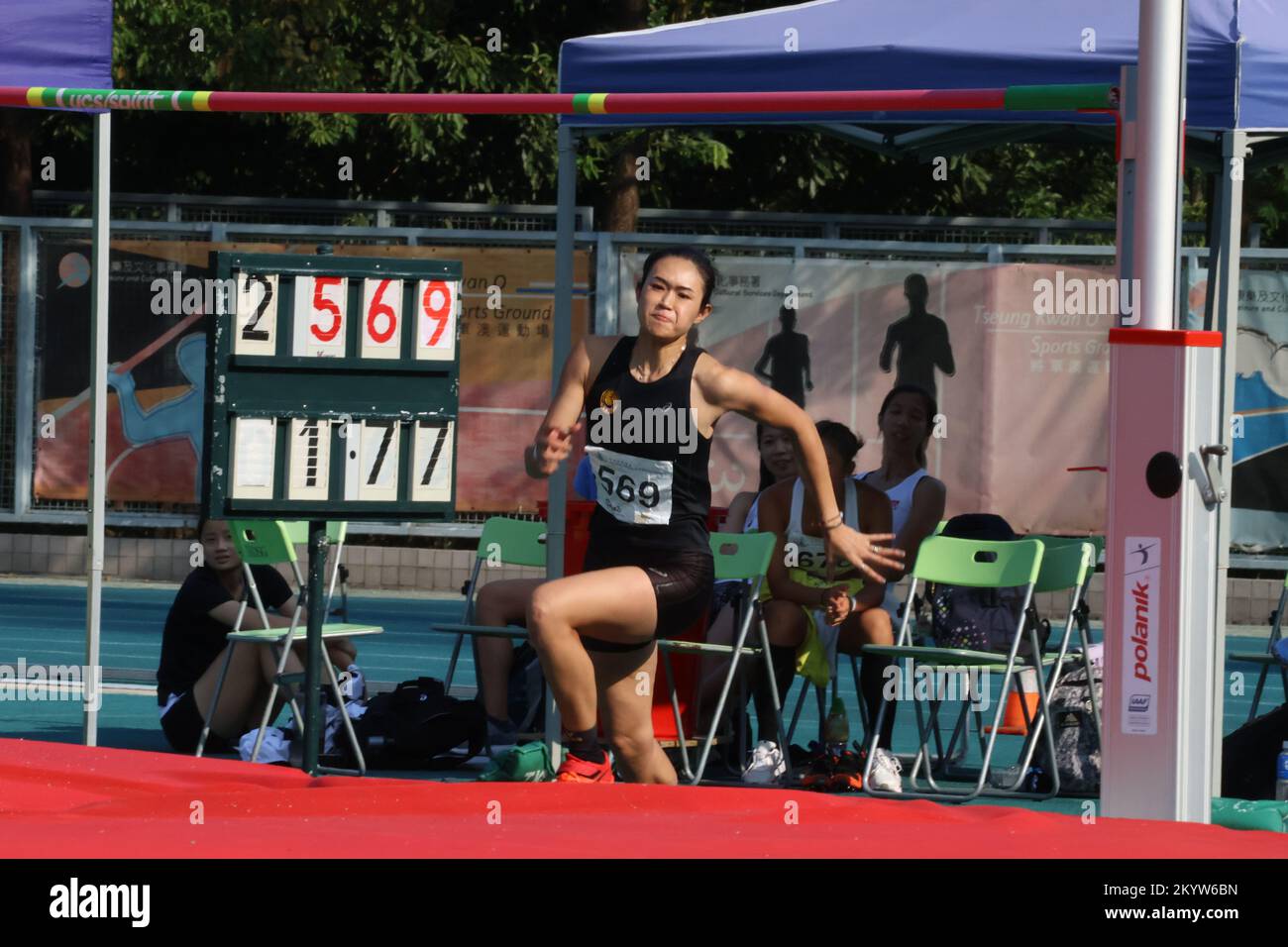 High jumper Phoebe Chung Wai-yan in action at the Hong Kong Athletics ...