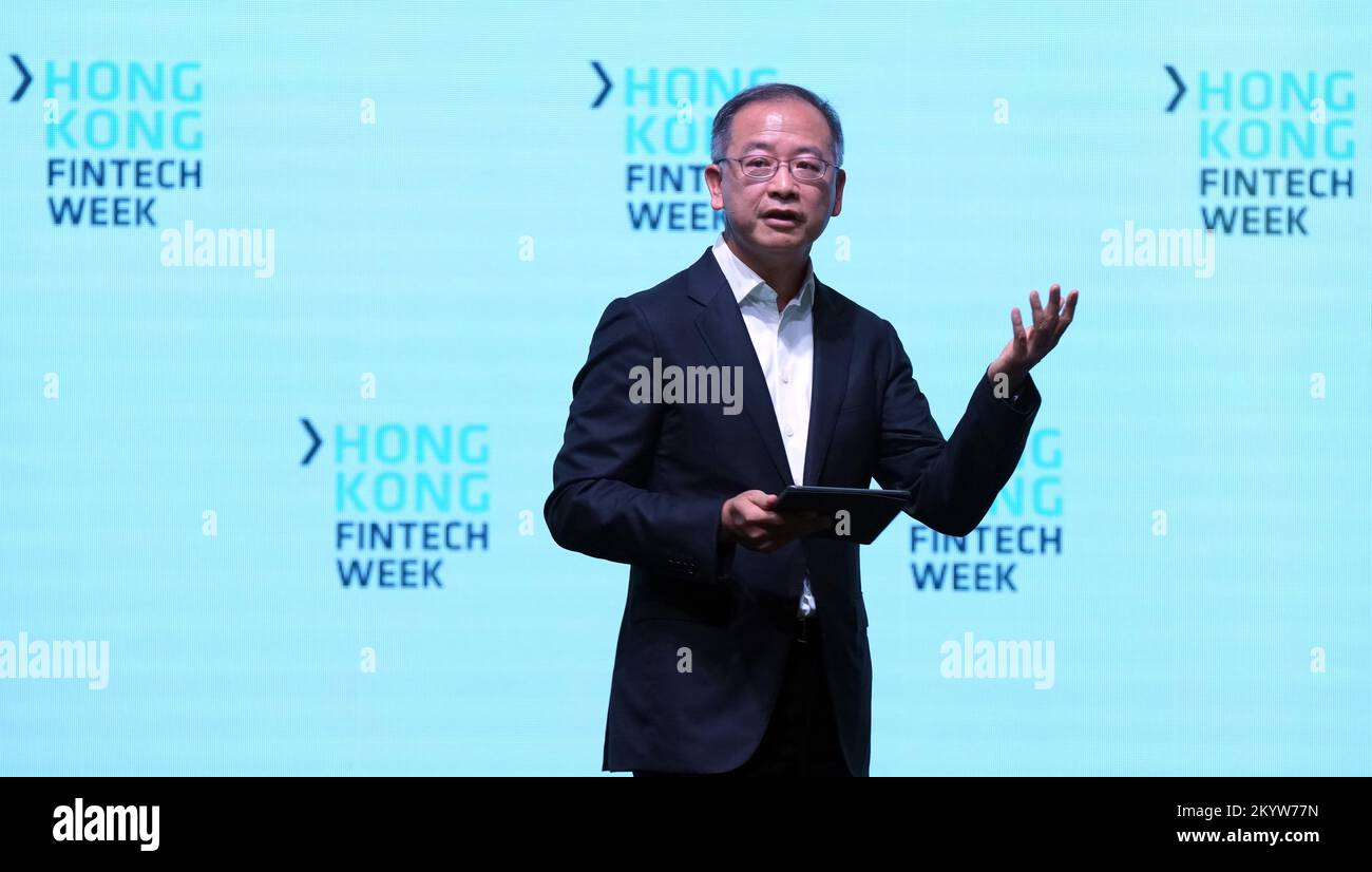 Chief Executive of the Hong Kong Monetary Authority (HKMA) Eddie Yue ...