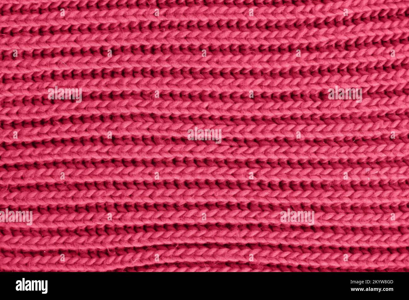 Viva magenta knitted texture. Wool yarn in knitting background Stock ...