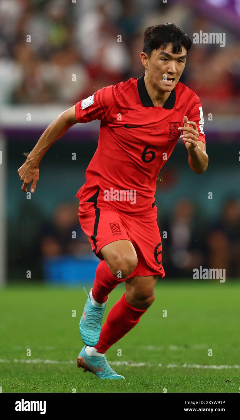 Ar Rayyan, Qatar, 2nd December 2022. Inbeom Hwang of Korea during the ...